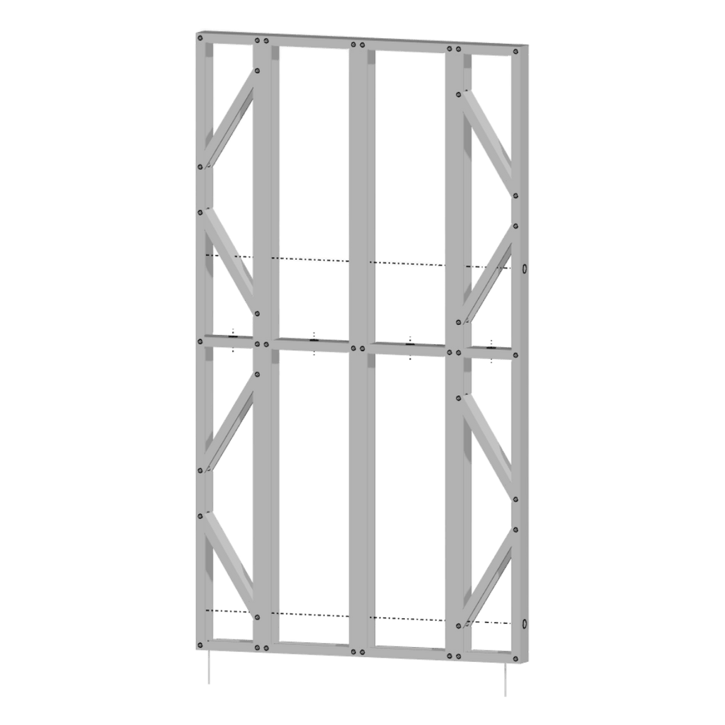 Modular Wall Panel-5x8ft-16" stud space - Ga 20, Grade 50 Galv. Steel ...